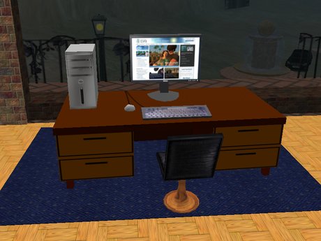 Second Life Marketplace - Computer System and Desk