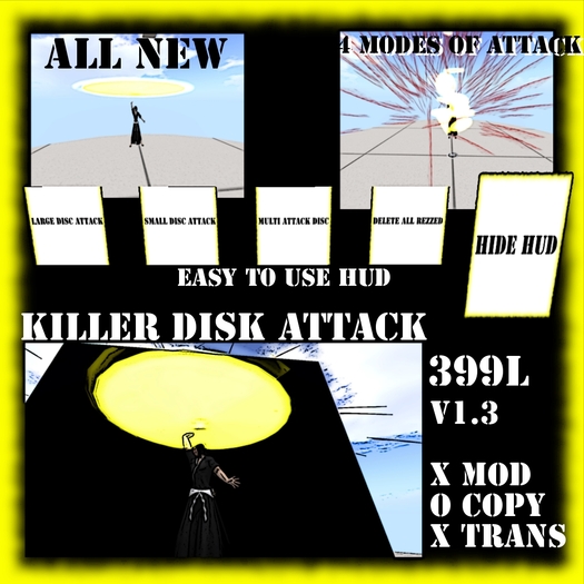 Second Life Marketplace - Killer Disc Attack Boxed V1.3
