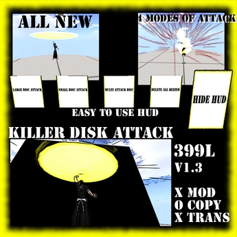 Second Life Marketplace - Killer Disc Attack Boxed V1.3