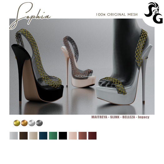 Second Life Marketplace - ::SG:: Sophia Shoes - BELLEZA
