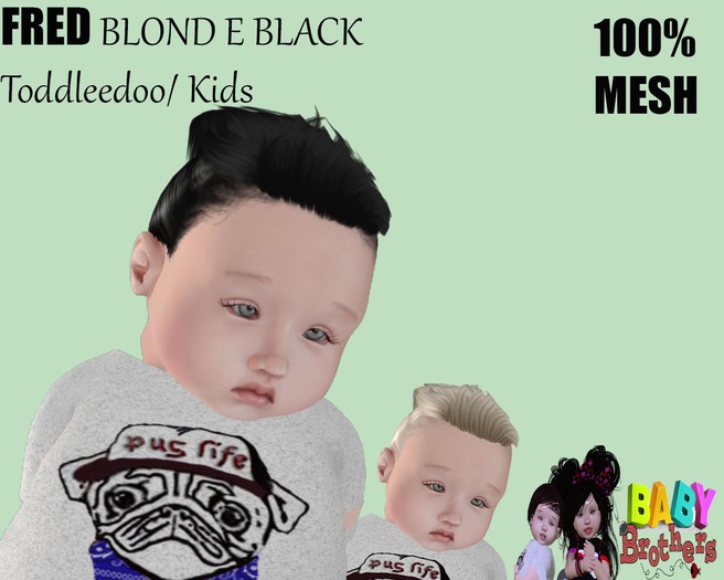 Second Life Marketplace - *BB* Fred Hair 2 colors Kids / tooddlee