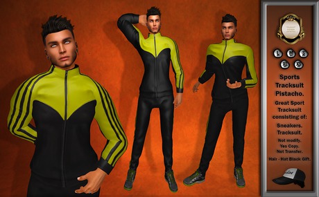 Second Life Marketplace - Sports Tracksuit Pistacho