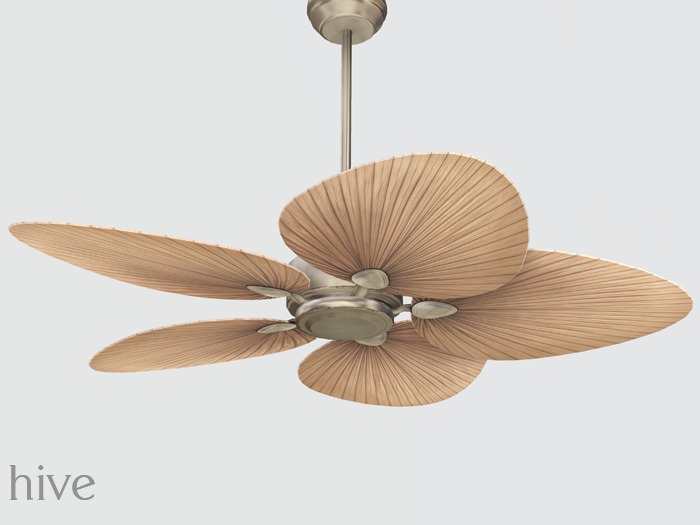 Second Life Marketplace - hive // tropical palm ceiling fan . silver