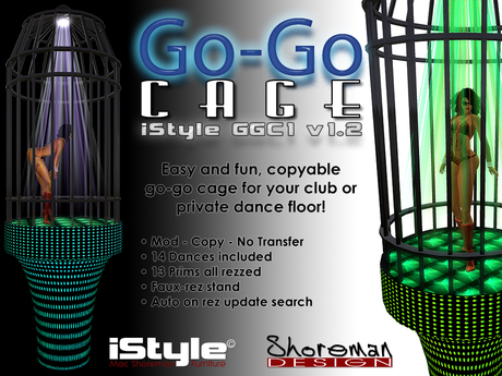 Second Life Marketplace - iStyle Go-Go Cage GGC1 UPDATED