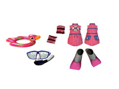 Second Life Marketplace - Dinkies-ready to swim, suit,floaties,flippers ...