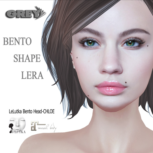 Second Life Marketplace - GREY - BENTO SHAPE -LERA