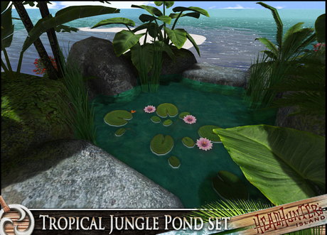 Second Life Marketplace - HeadHunter's Island - Tropical jungle pond in ...