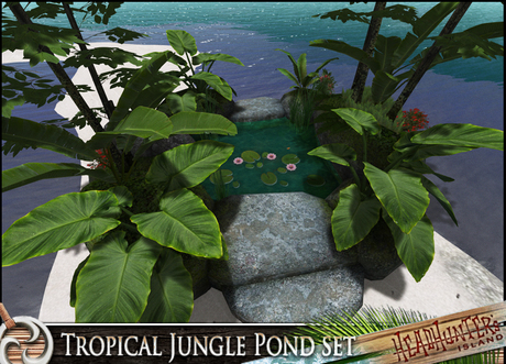 Second Life Marketplace - HeadHunter's Island - Tropical jungle pond in ...