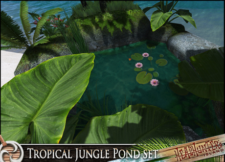Second Life Marketplace - HeadHunter's Island - Tropical jungle pond in ...