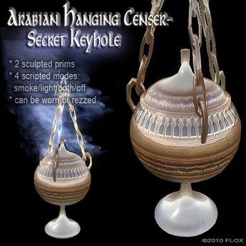 Second Life Marketplace - Arabian Hanging Censer/Lamp - Secret Keyhole