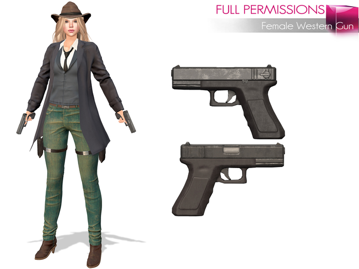 Second Life Marketplace - Meli Imako Full Perm Handgun Shotgun Pistol ...