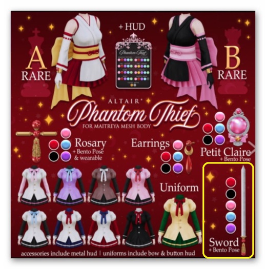 Second Life Marketplace - ALTAIR* blessed sword .red. gacha