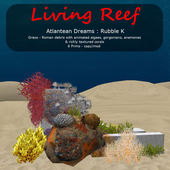 Second Life Marketplace - Inochi Reef - Atlantean Rubble K (anemones)