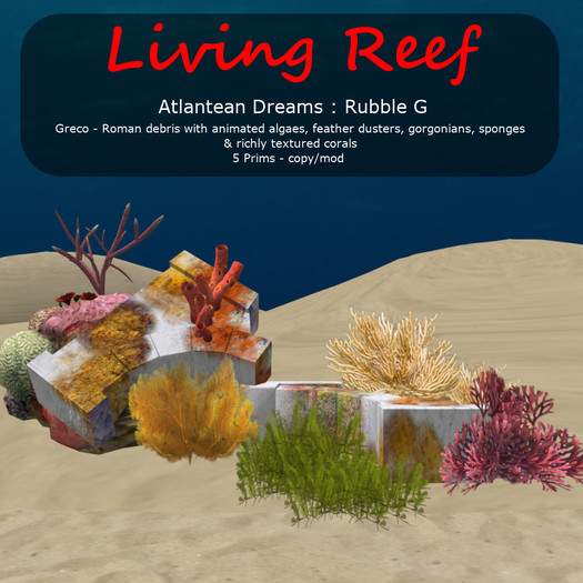 Second Life Marketplace - Inochi Reef - Atlantean Rubble G (arches)