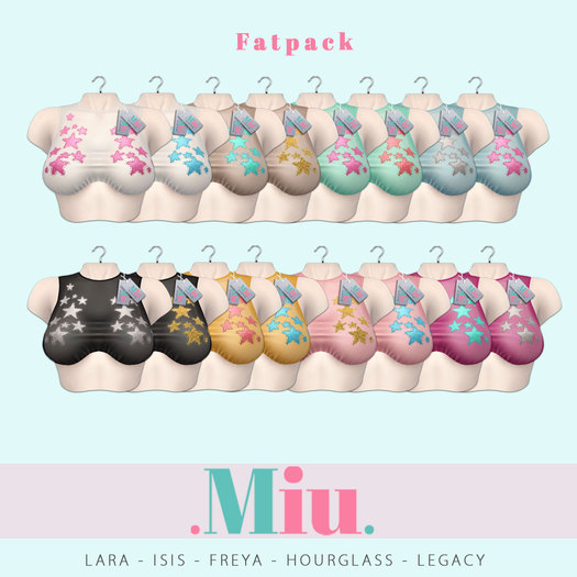 Second Life Marketplace Miu Jade Tops Fatpack