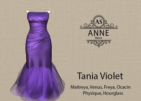 Second Life Marketplace - !AS! Tania Gown Violet