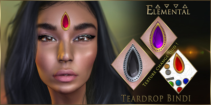 Second Life Marketplace - -Elemental- 'Teardrop' Bindi *AddMe