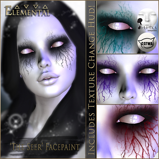 Second Life Marketplace - -Elemental- 'The Seer' Facepaint *AddMe