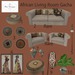 Second Life Marketplace - Bee Designs African Living Room Gacha 2 Sofa ...
