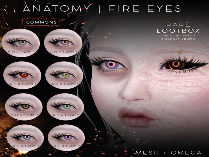 Second Life Marketplace - ANATOMY - FIRE EYES - COMMON PINK