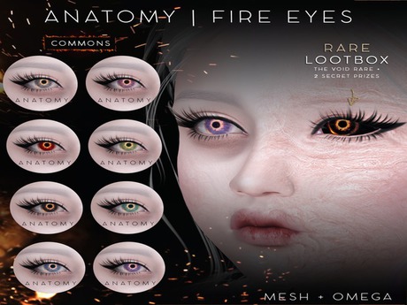 Second Life Marketplace - ANATOMY - FIRE EYES - COMMON PINK