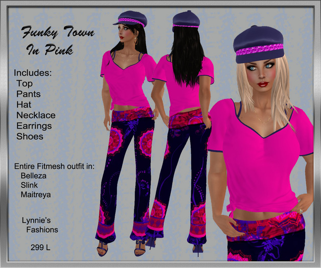 Second Life Marketplace - FUNKY TOWN IN PINK UNPACK