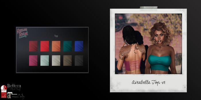 Second Life Marketplace - ~Rebellious Rose~ Airabella Top v1