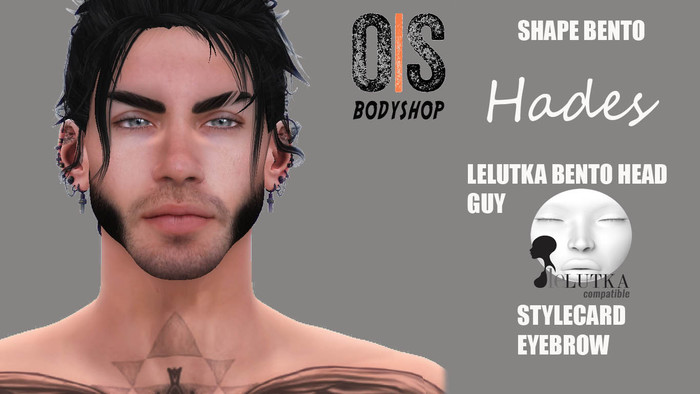 Second Life Marketplace - !OS! Shape Bento HADES Lelutka Bento Head GUYS