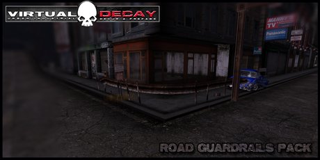 Second Life Marketplace - -Virtual Decay- Road Guardrail Pack - road ...