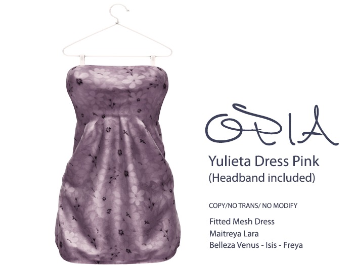 Second Life Marketplace - OPIA Yulieta Dress Pink
