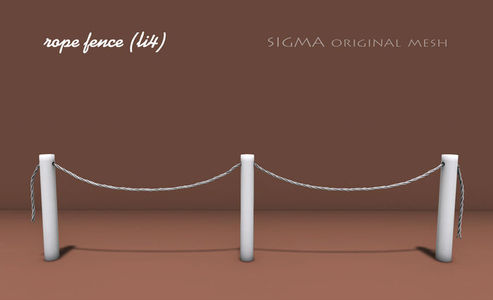 Second Life Marketplace - SIGMA/ rope fence (full permissions)