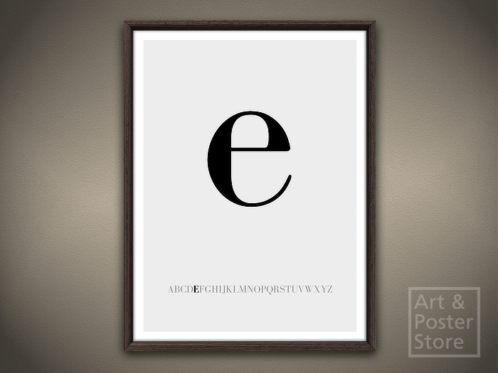 Second Life Marketplace - Lower Case Letter e | Typography Poster ...
