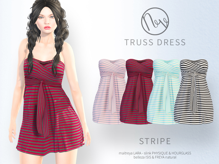Second Life Marketplace - neve dress - truss stripe