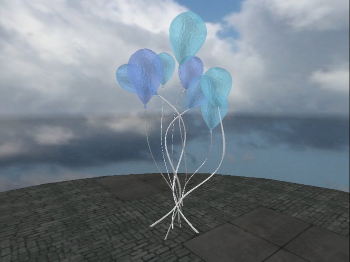 Second Life Marketplace - Lower Prim Balloons - Pastel Blue Tones-(mod ...