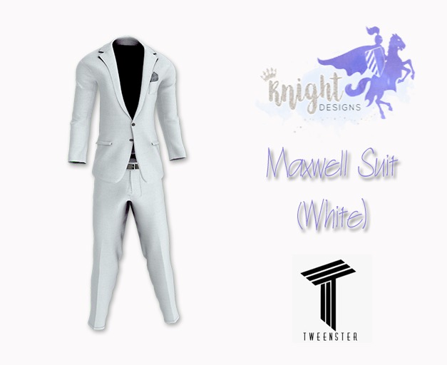 Second Life Marketplace - [KNIGHT DESIGNS] Maxwell Suit (White) - TWEENSTER