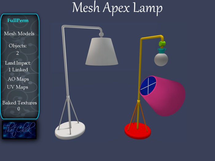 Second Life Marketplace - ~tc~ Mesh Apex Lamp FullPerm Kit
