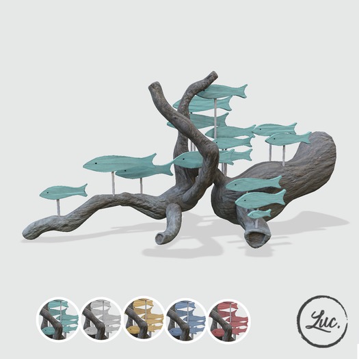 Second Life Marketplace - (Luc.) School of Fish Sculpture