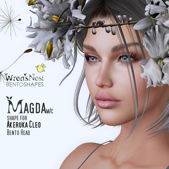 Second Life Marketplace - { wren's nest } Magda Shape for AK Cleo Bento ...