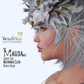 Second Life Marketplace - { wren's nest } Magda Shape for AK Cleo Bento ...