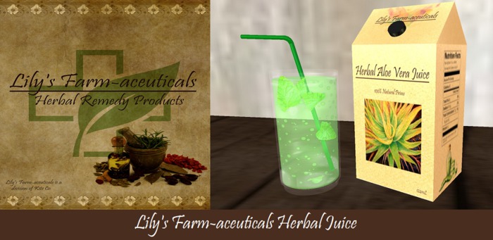 Second Life Marketplace - Lily's Farm-aceuticals Herbal Juice (Aloe Vera)