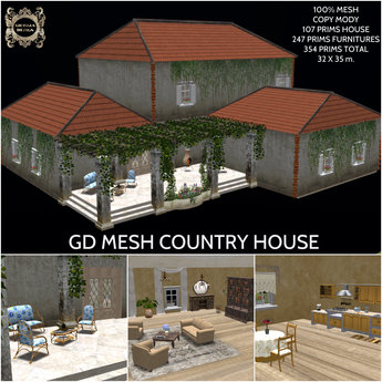 Second Life Marketplace - GD MESH COUNTRY HOUSE