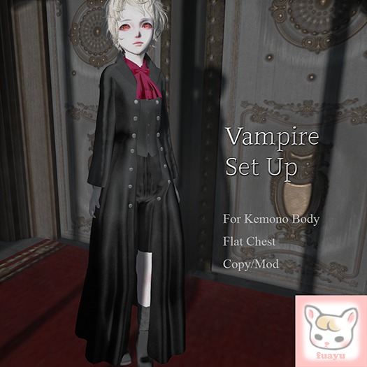Second Life Marketplace - Kemono Clothes , fuayu Vampire Set Up white