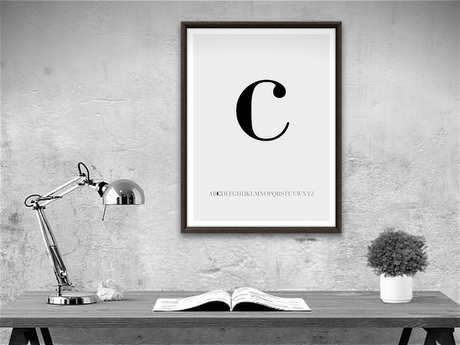 Second Life Marketplace - Lower Case Letter c | Typography Poster ...