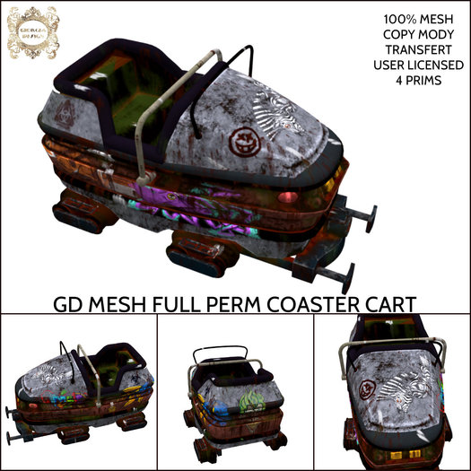 Second Life Marketplace - GD MESH FULL PERM COASTER CART