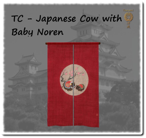 Second Life Marketplace - Japanese Cow w Baby Noren