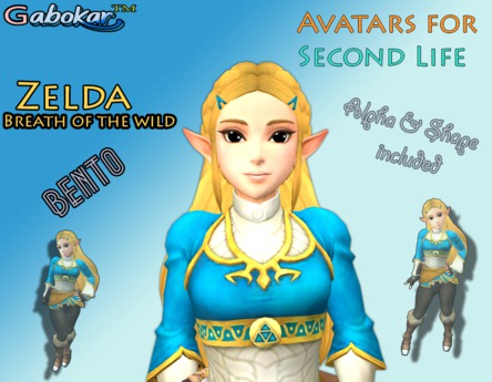 Second Life Marketplace - COMPLETE AVATAR - ZELDA (BREATH OF THE WILD)