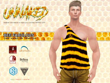 Second Life Marketplace - UNNAKED / 1 HANDLER TANKTOP / ALL SIZES / BEE ...