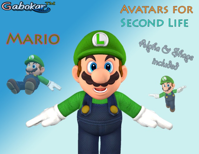 Second Life Marketplace - COMPLETE AVATAR - (BENTO) - SUPER MARIO BROS ...