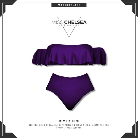 Second Life Marketplace - .miss chelsea. Mimi Bikini Plum