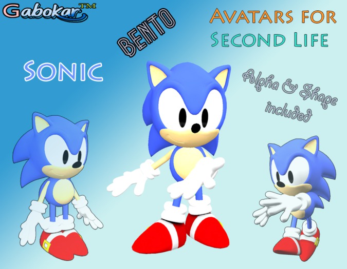 Second Life Marketplace - COMPLETE AVATAR - (BENTO) - CLASSIC SONIC